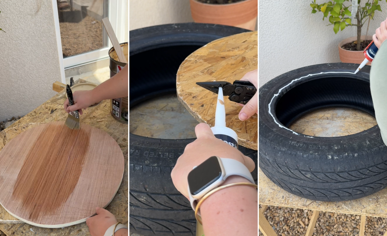 DIY - Table basse en pneu avec Leatherman - Stacey Stachetti